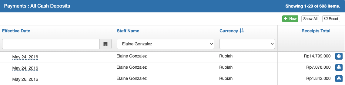 Cash Deposits Page – FlightSpan Documentation