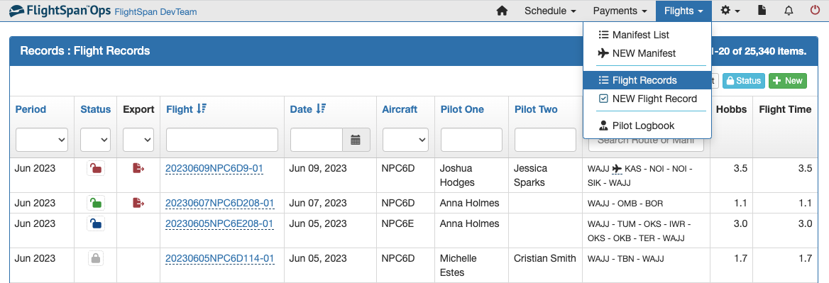 Flight Records Management – FlightSpan Documentation