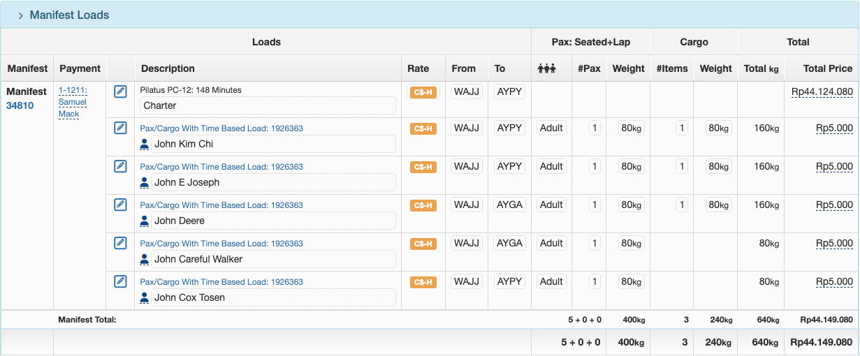 Flight Manifests – FlightSpan Documentation