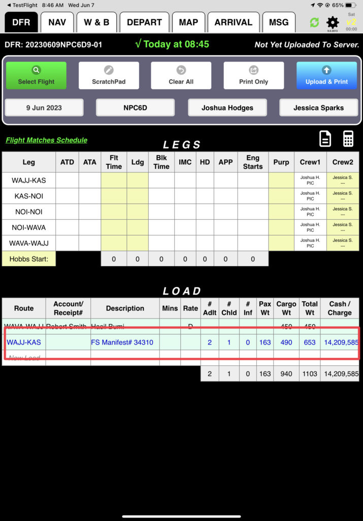 Flight Manifests – FlightSpan Documentation