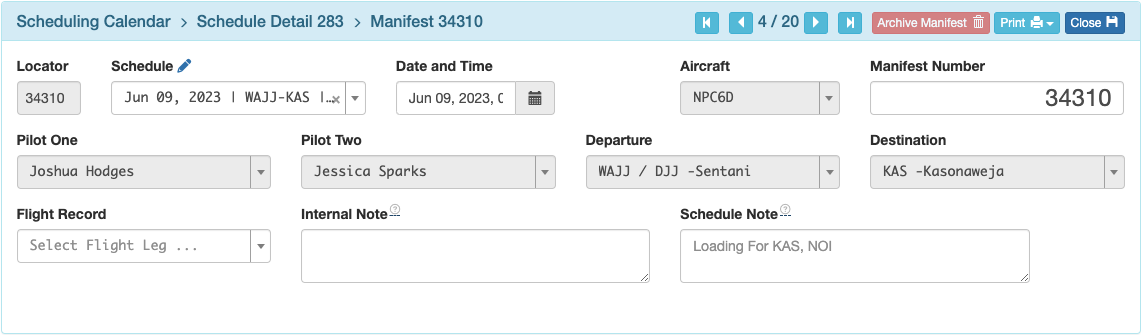 Editing Manifests – FlightSpan Documentation