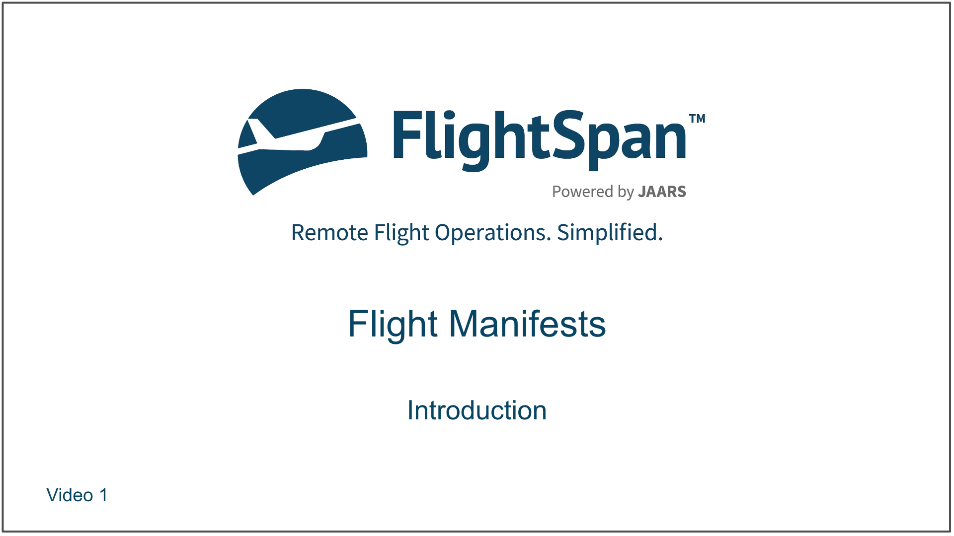 Flight Manifests – FlightSpan Documentation