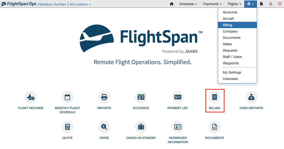 Billing and Exports – FlightSpan Documentation