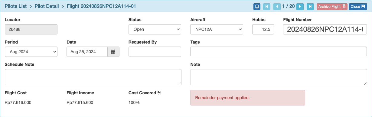 Remainder Payment – FlightSpan Documentation