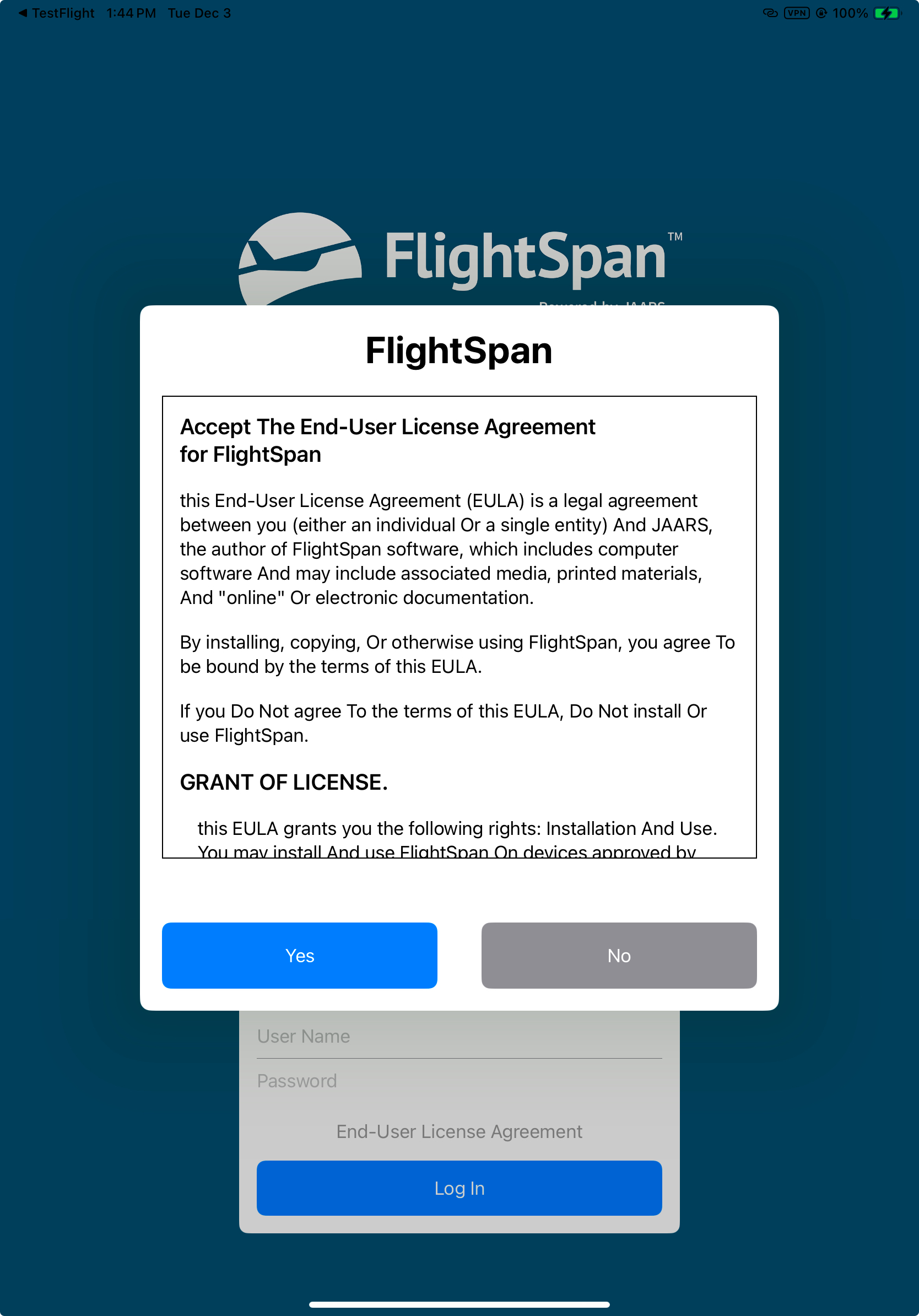 Log In and App Navigation – FlightSpan Documentation