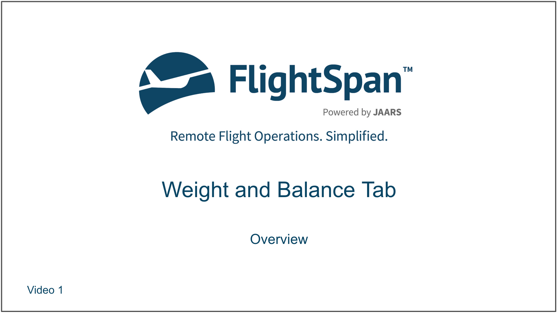 Weight and Balance Tab – FlightSpan Documentation